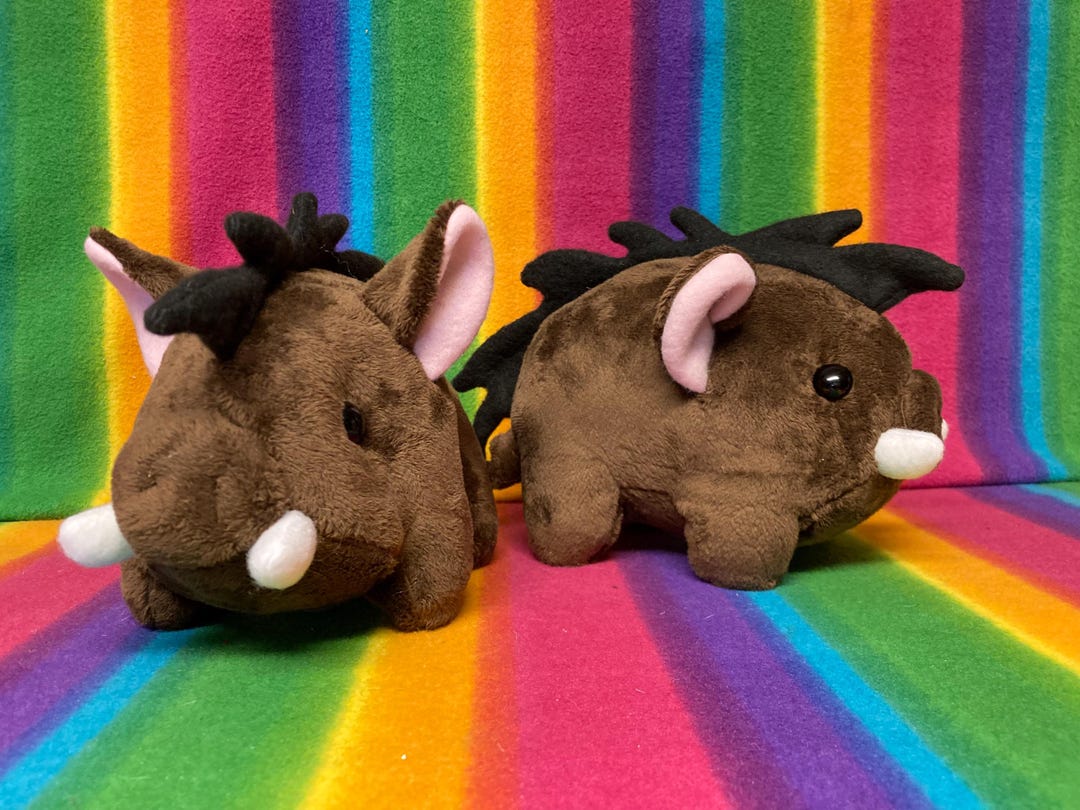 Warthog Boar Razorback Inoshishi Pig Plush Plushies Stuffed Animal Soft ...