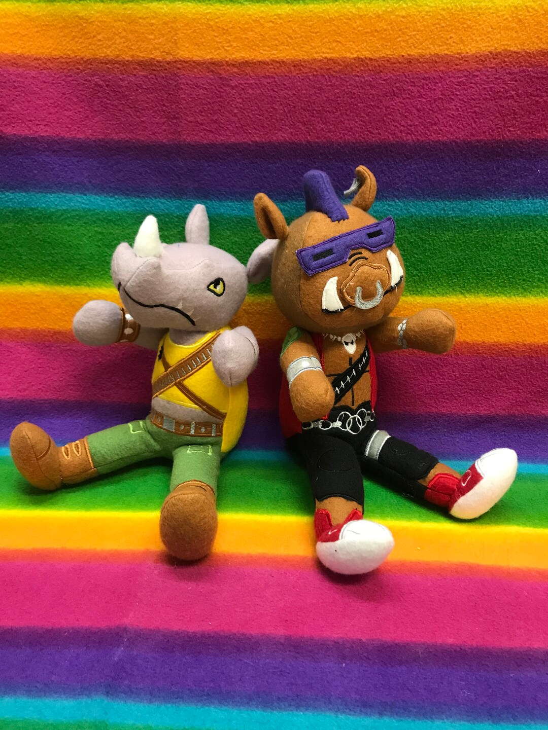 TMNT Bad Boys Henchmen Side Characters Bebop Rocksteady April Plush ...