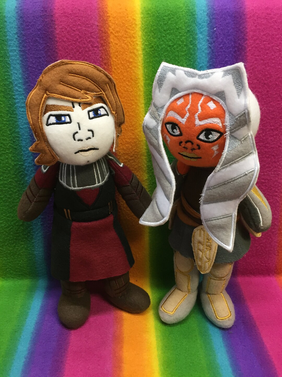 SW Clone Alien Anakin and Ahsoka Tano Fleece Hand-made Plush Plushie ...