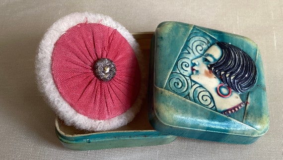 1920's Small French celluloid powder compact, powder … - Gem