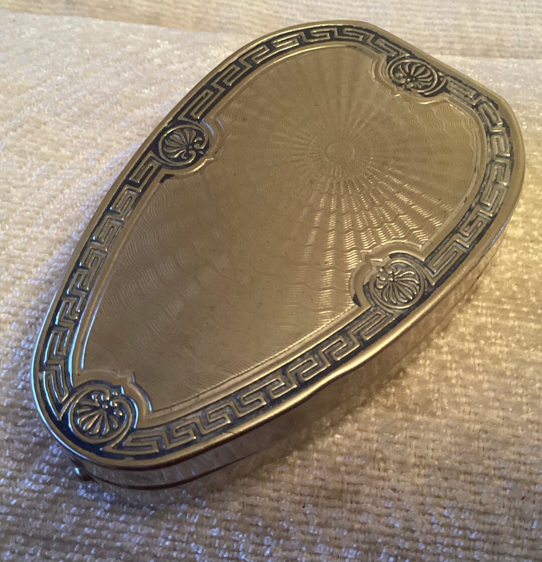 1920's Art Deco Woodworth Karess Arrowhead Compact Double Vanity Powder ...