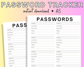 Printable TV Tracker Monthly Planner A5 Portrait Minimalist Instant ...