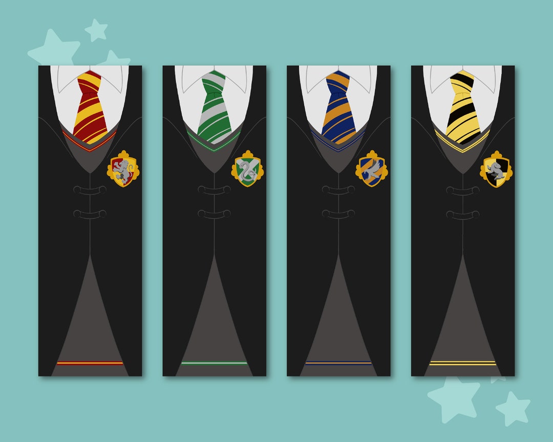 Wizarding House Bookmarks: Matte Print (2x6") - Etsy