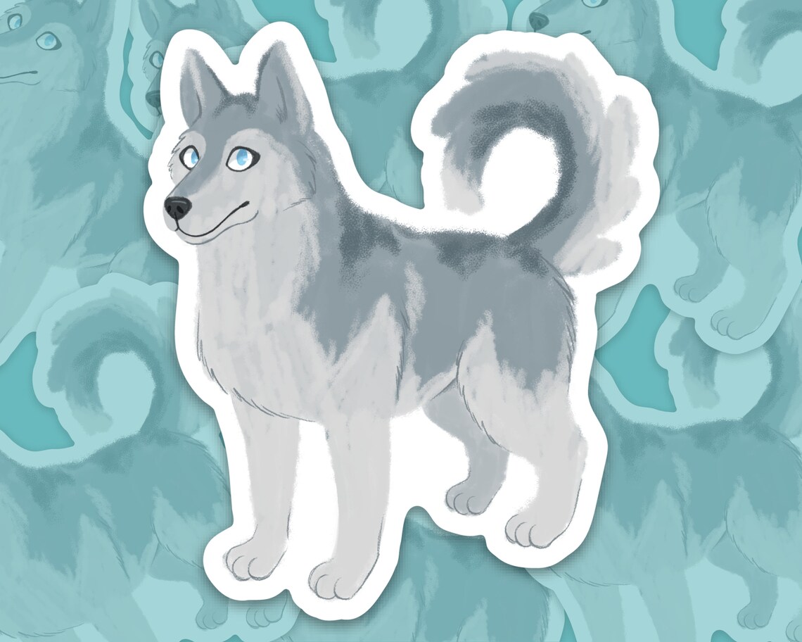 Husky Dog Sticker - Etsy