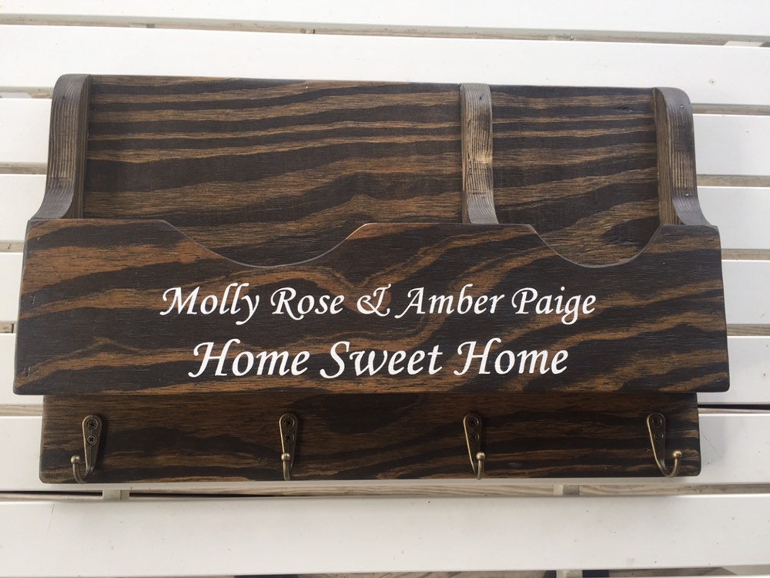 Personalized Mail organizer-Mail holder-Personalized Wedding | Etsy