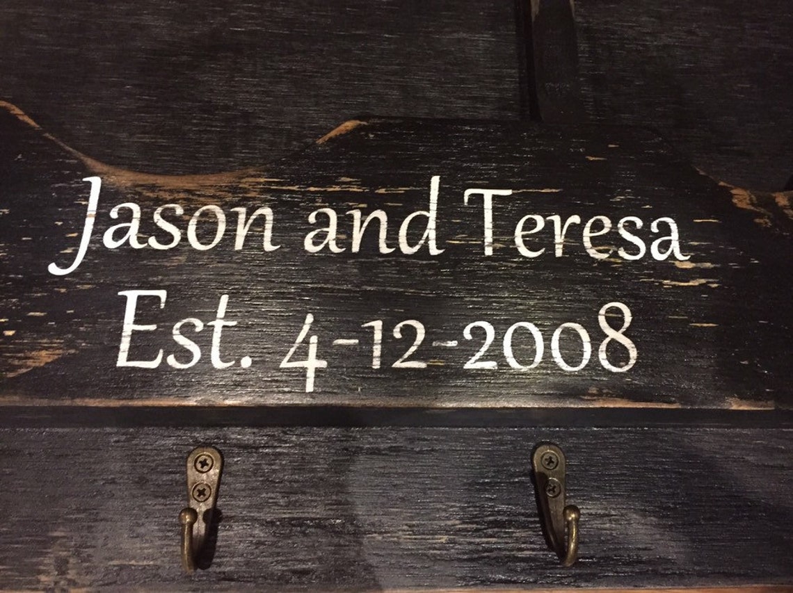 Personalized Mail organizer-Mail holder-Personalized Wedding | Etsy