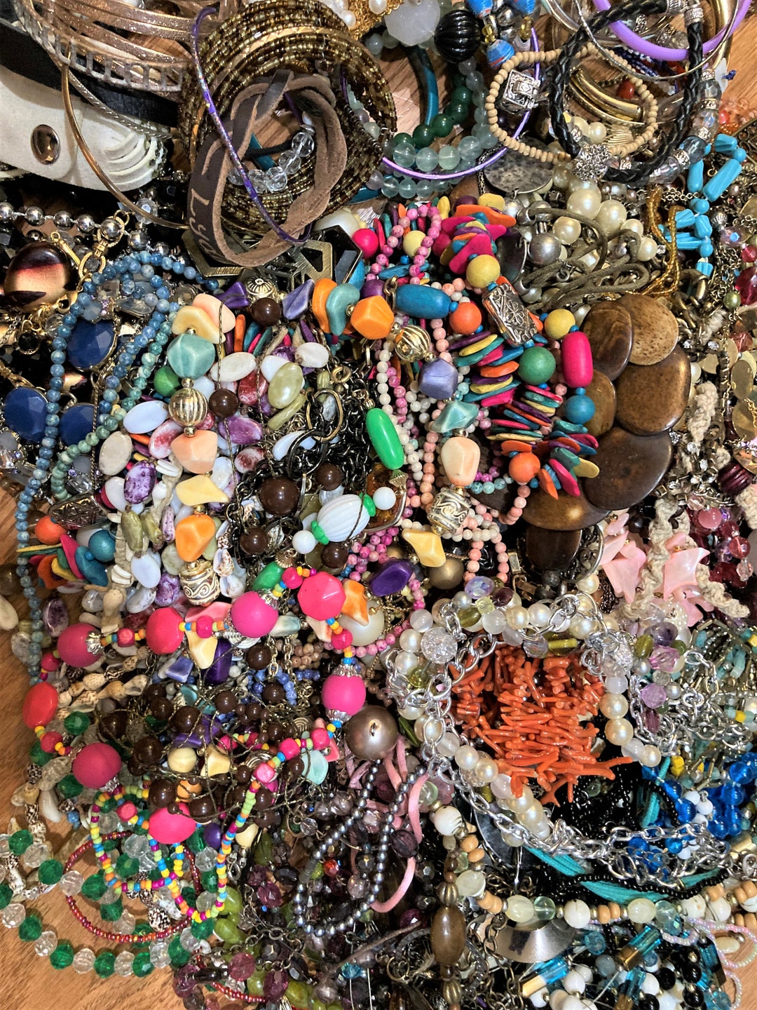 10 off Code 1 to 15 Lbs Bulk WEARABLE Jewelry Mixed Lot Grab Bag Costume Mystery Crafters Crafting Resell Vintage to Modern Etsy