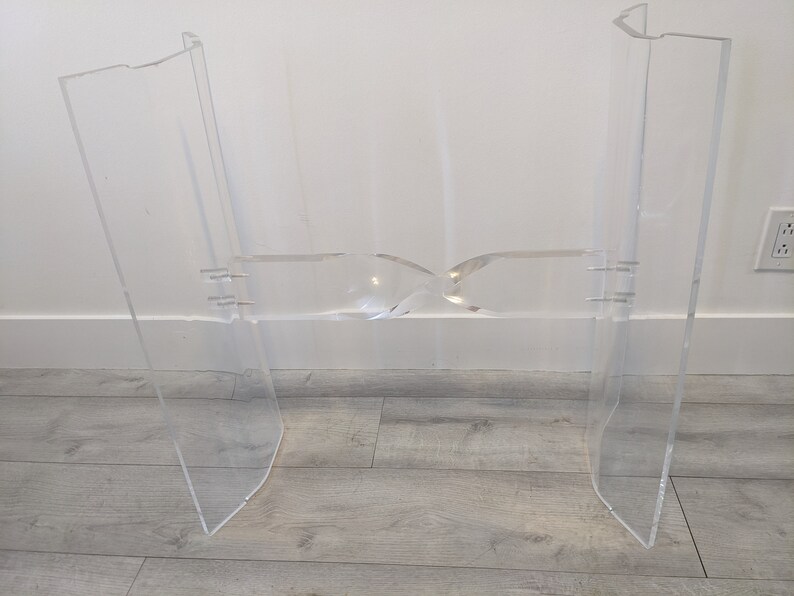 Elegant Lucite Base Console Table - Etsy