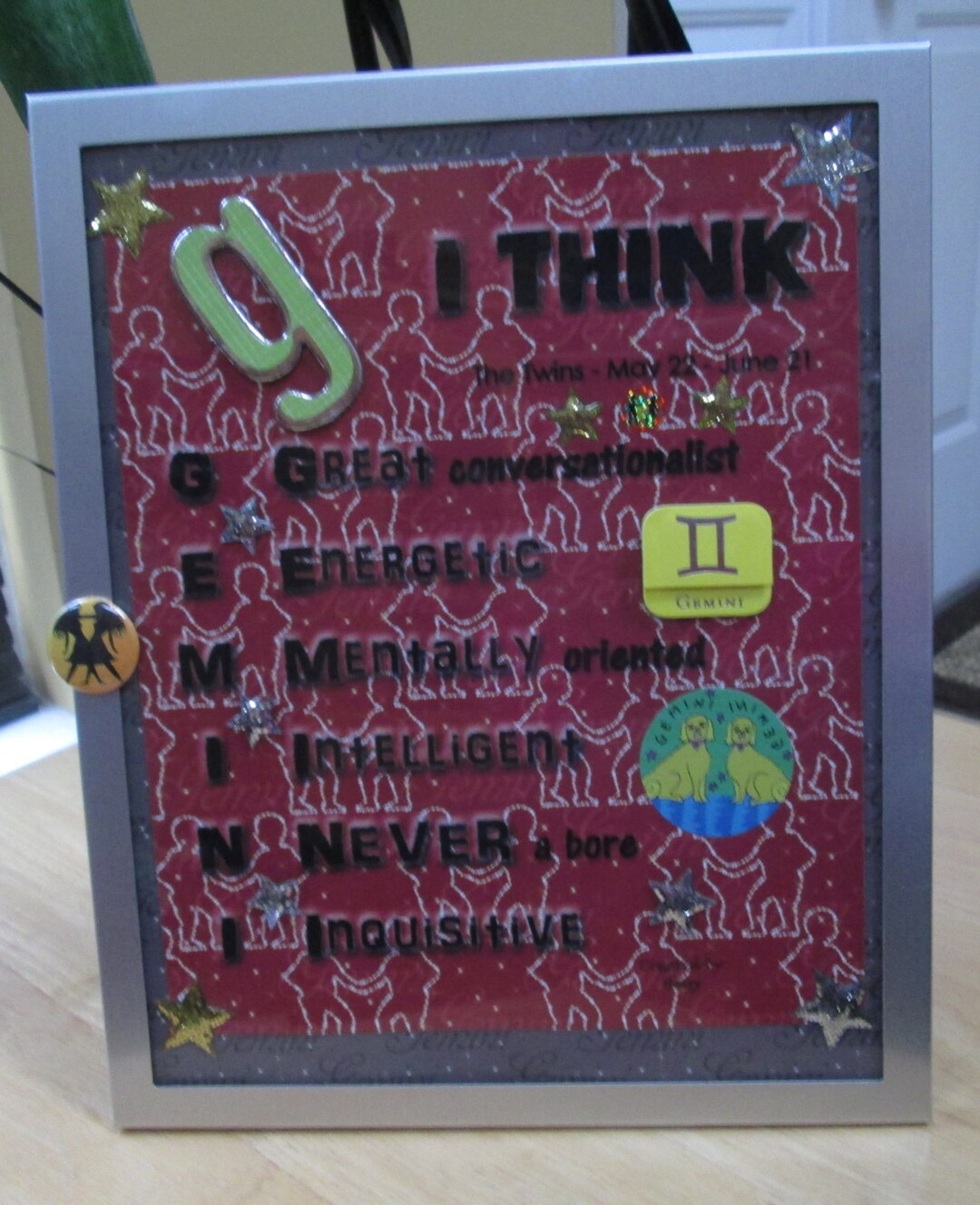 GEMINI ZODIAC Framed Poem - Etsy