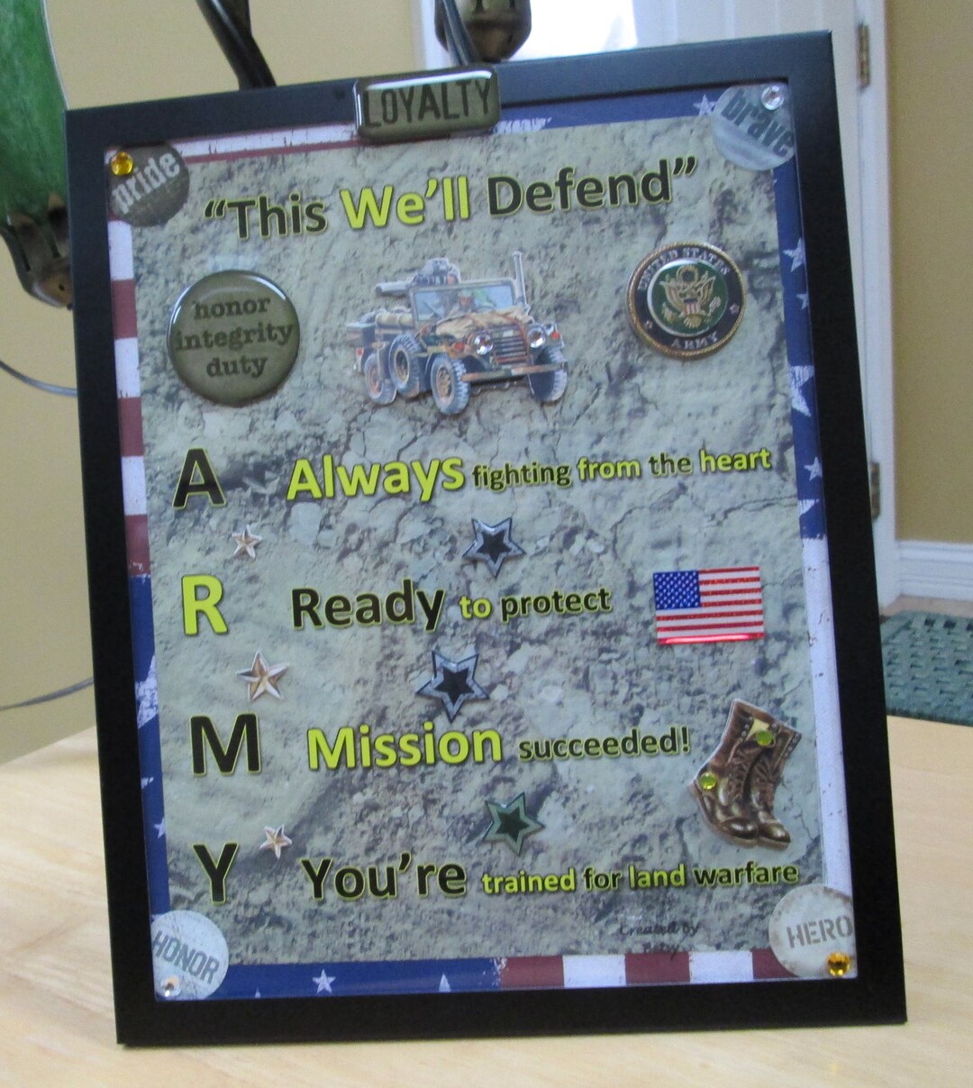 This We'll Defend ARMY Framed Poem - Etsy