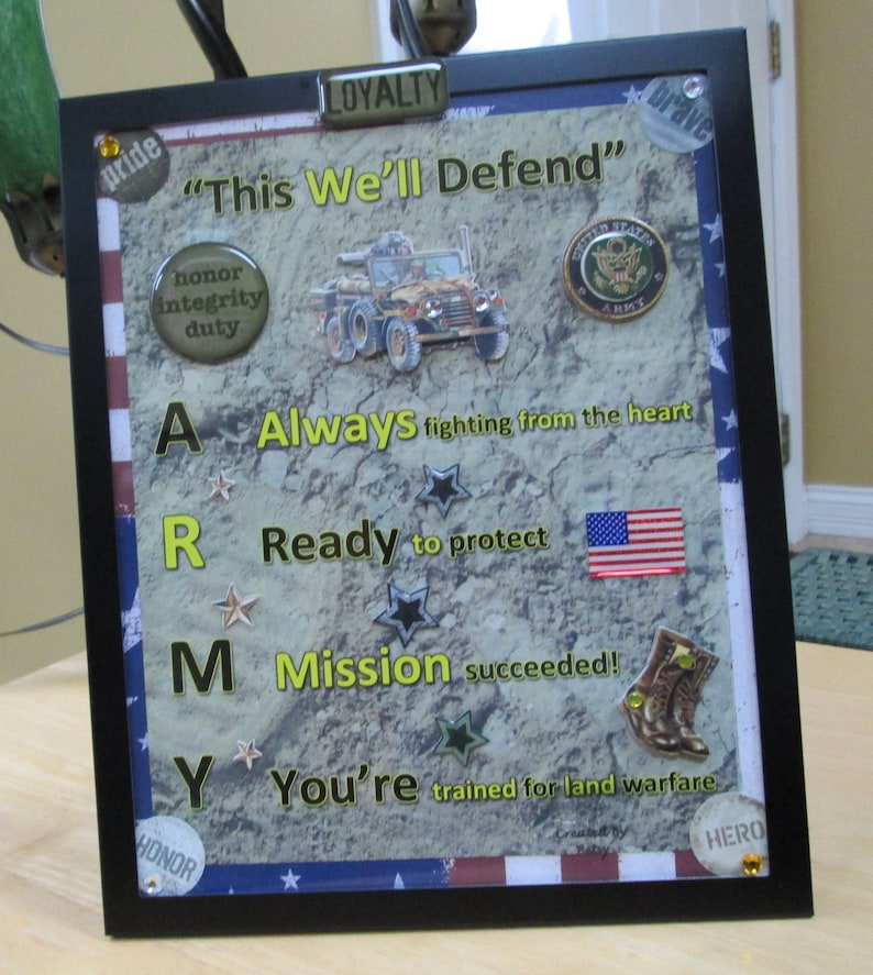 This We'll Defend ARMY Framed Poem - Etsy