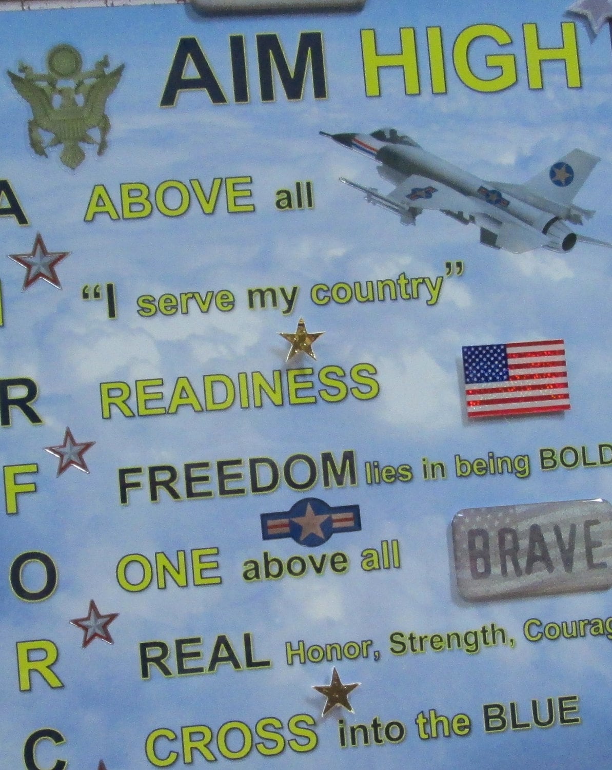Aim High AIR FORCE Framed Poem - Etsy