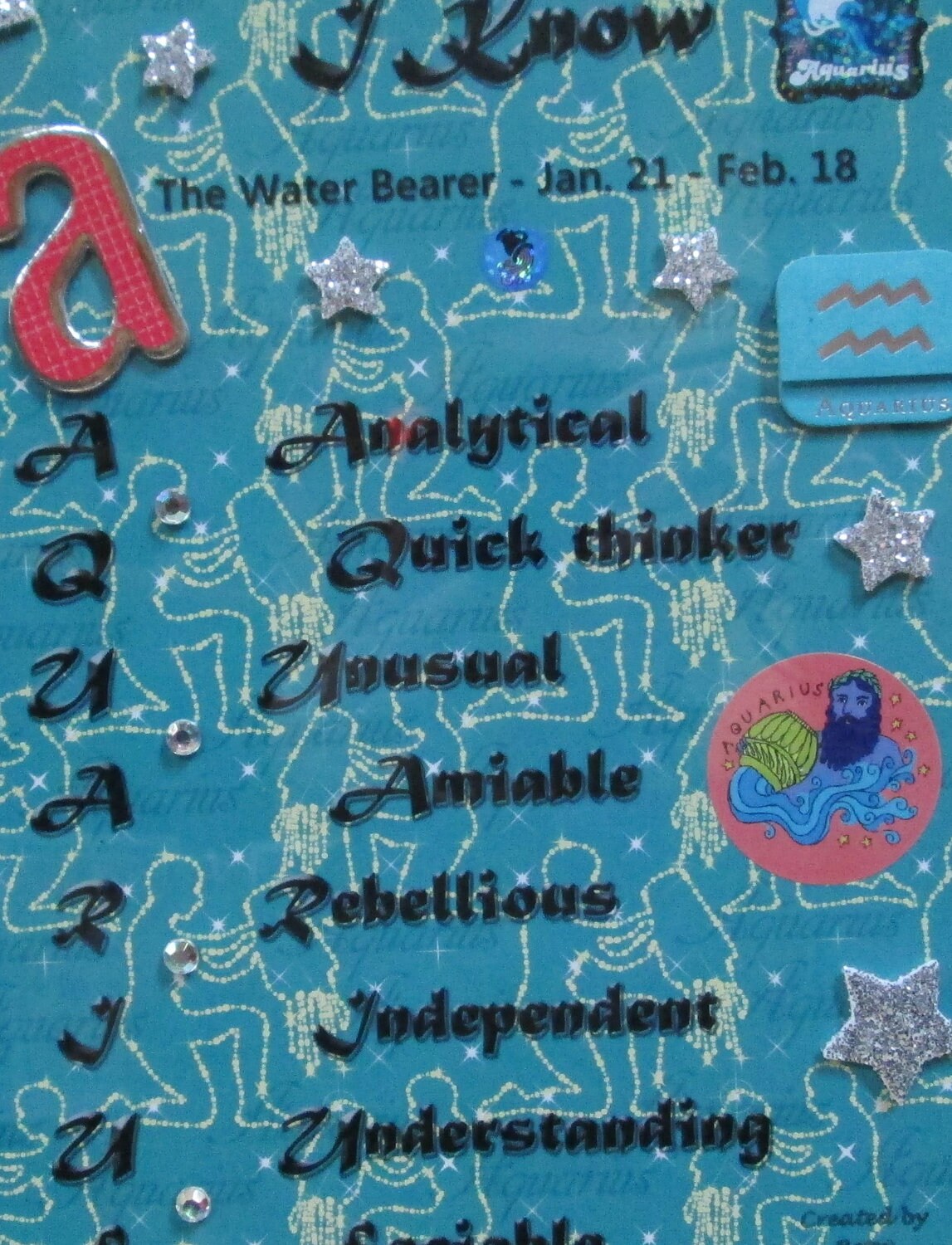 AQUARIUS ZODIAC Poem - Etsy