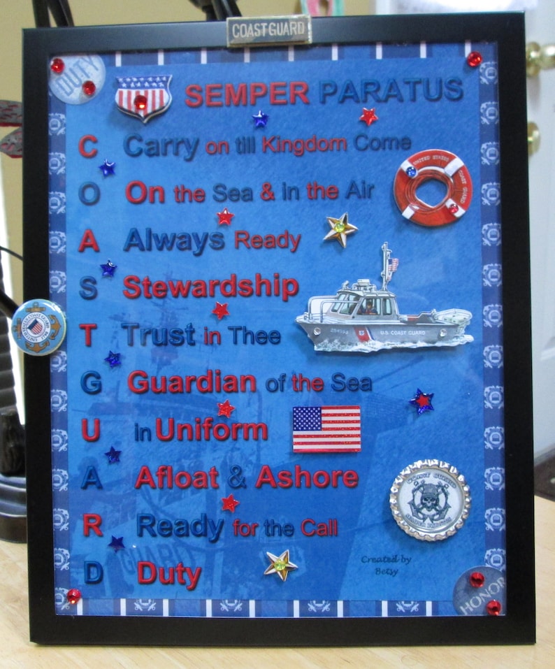 Semper Paratus COAST GUARD Framed Poem - Etsy