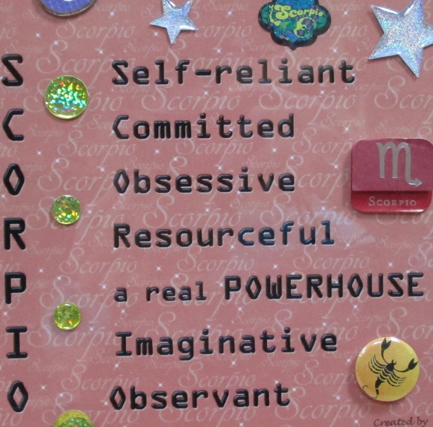 SCORPIO ZODIAC Framed Poem - Etsy