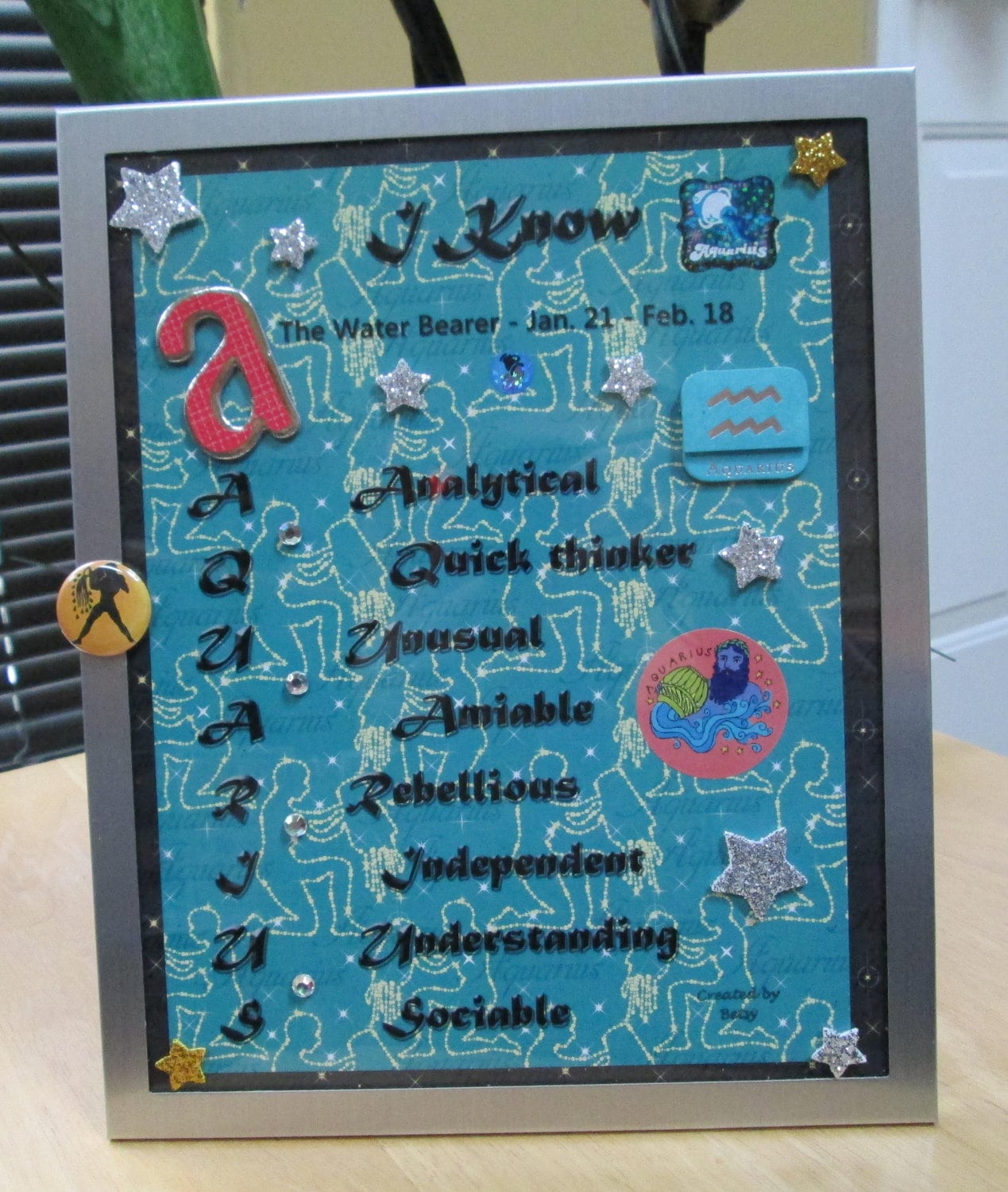 AQUARIUS ZODIAC Poem - Etsy