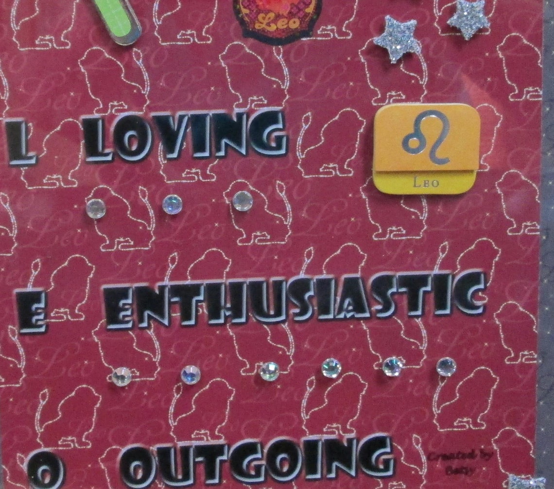 LEO ZODIAC Framed Poem - Etsy