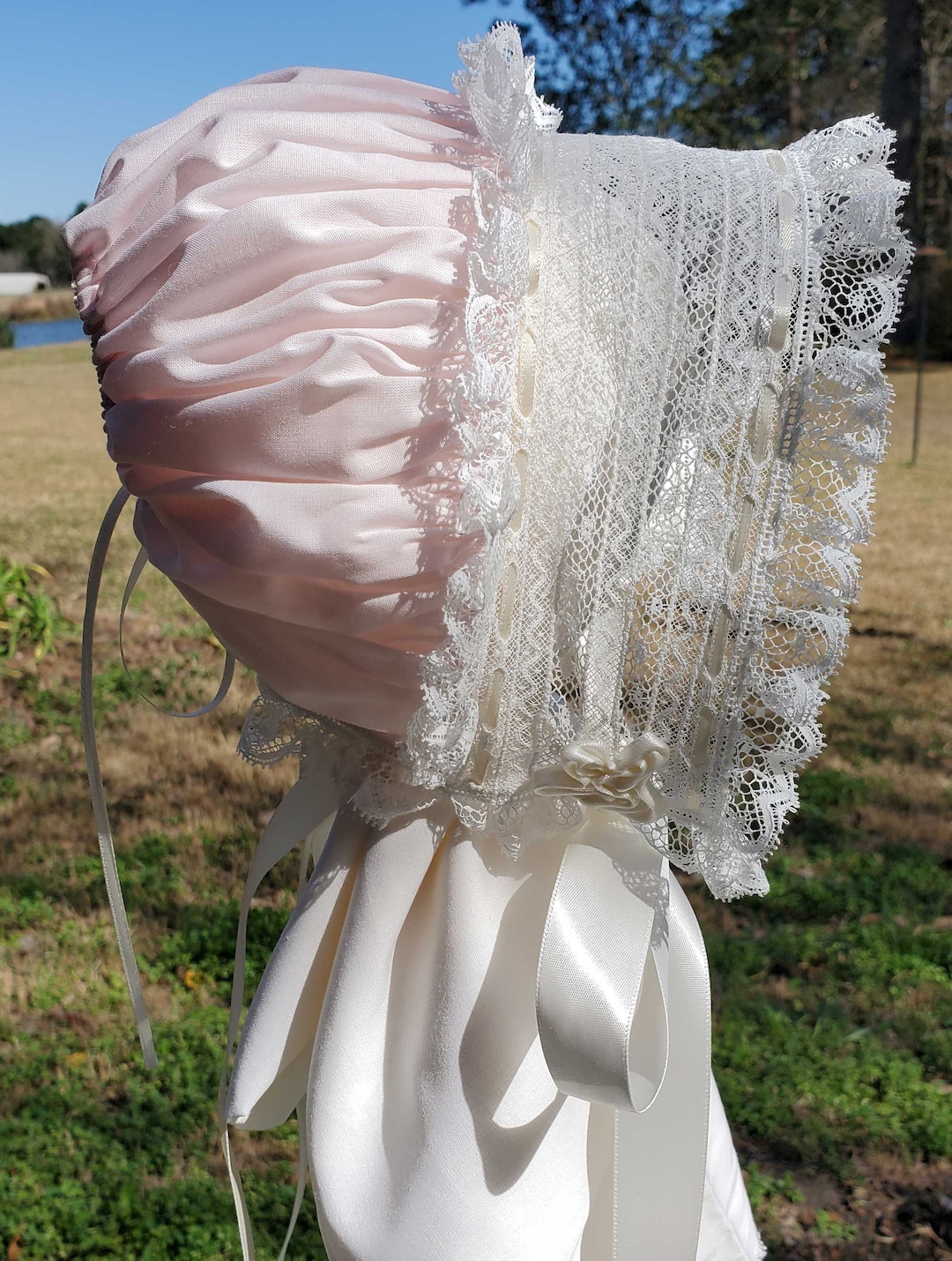 Lace Heirloom Baby Bonnet, Easter Bonnet, Girl French Lace Bonnet - Etsy