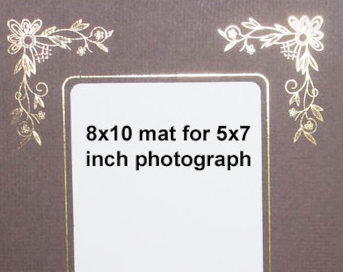 8 X 10 Photo Mat for 5 X 7-inch Photograph, Brown Acid Free Thin ...