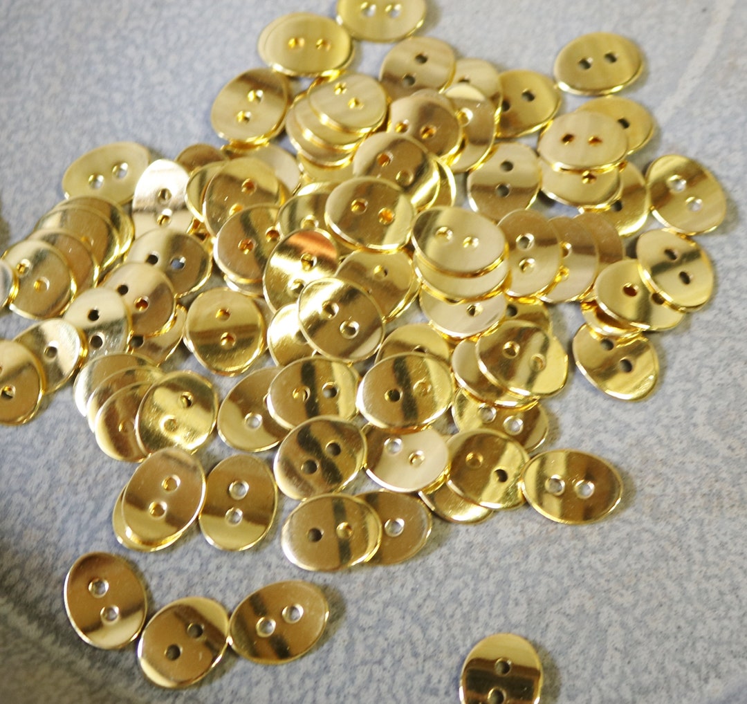 Oval Curved Buttons, Gold Toned Metal Alloy, 25/50/100 Bracelet Clasp ...