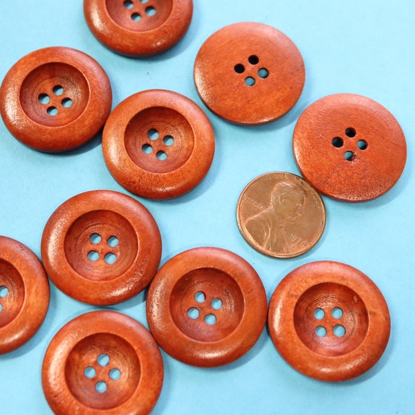 1 Inch Wood Button - Etsy