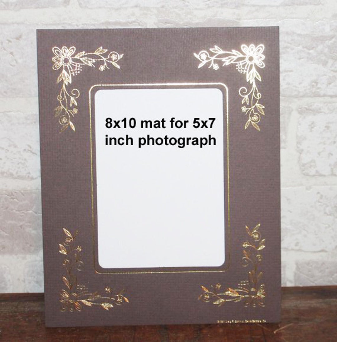 8 X 10 Photo Mat for 5 X 7-inch Photograph, Brown Acid Free Thin ...