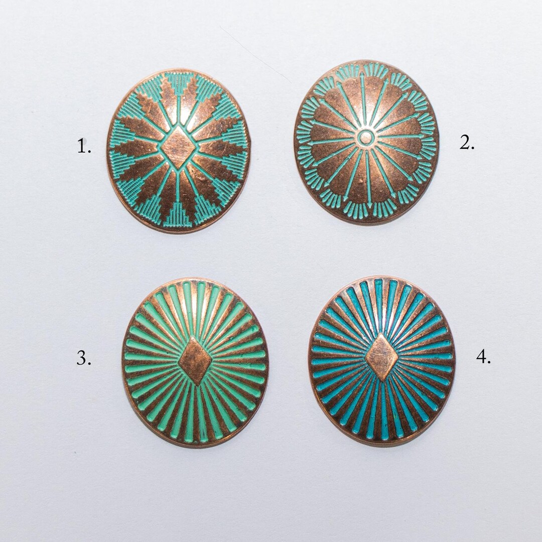 5/10 Oval Metal Shank Buttons Count, 1 X 7/8 Inch, Antique Copper Color ...