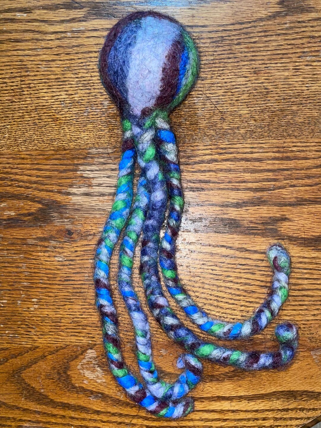 Dog Octopus Tug and Retriever Toy. 100% Braided Felted Solid Icelandic ...