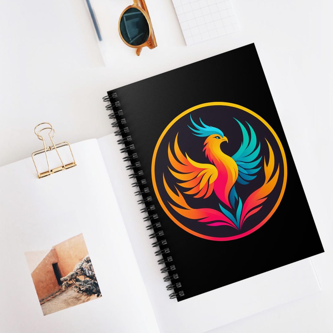 Vibrant Phoenix Spiral Notebook: Inspirational Journal for Creatives - Etsy