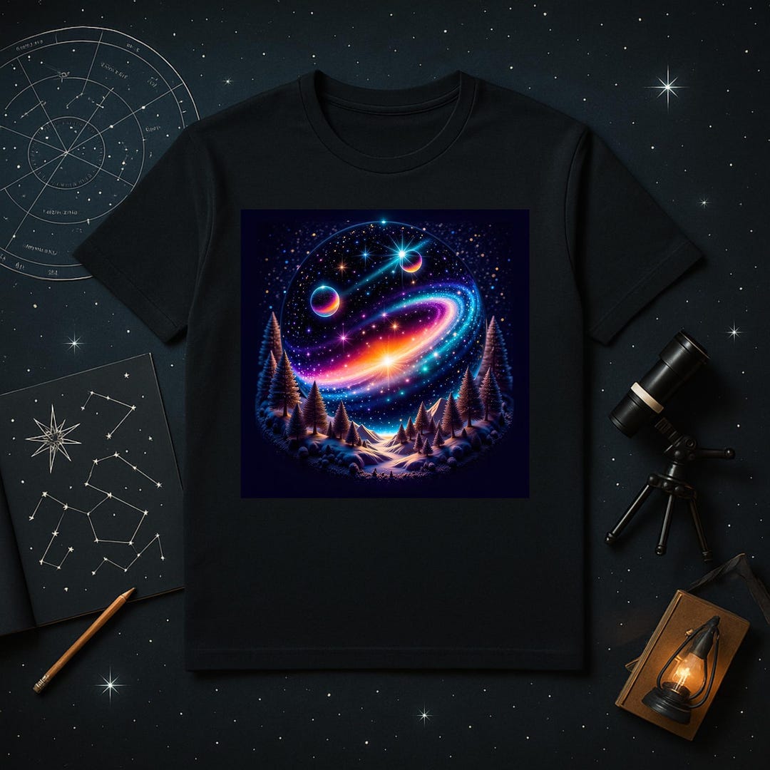 Galactic Vibes T-shirt | Cosmic Graphic Tee, Space Lover Gift - Etsy