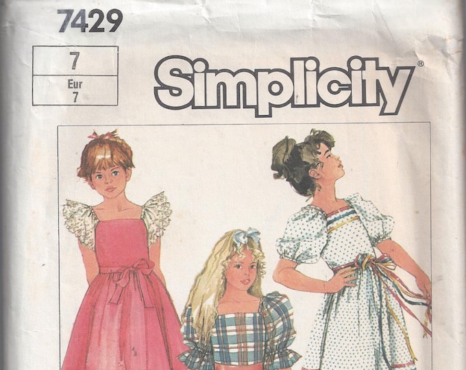 Simplicity 6186 Pattern for Girls' Dress in 2 Lengths, Size 12, Breast ...