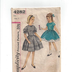 Simplicity 4282 Pattern for Girls' Dress & Underskirt Petticoat, Size 7 ...