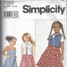 Simplicity 7050 Pattern for Girls' Dress & Vest, Sizes 5 to 8, From ...