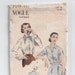 Vogue 7519 Pattern for Misses' Blouse, Short or Long Sleeves, From 1951 ...