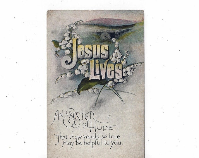 1924 Jesus Lives Easter Greeting Postcard, Posted With 1 Cent Stamp ...