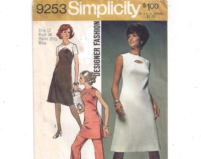 Simplicity 9253 Pattern for Misses Dress, Tunic, Pants, Designer ...