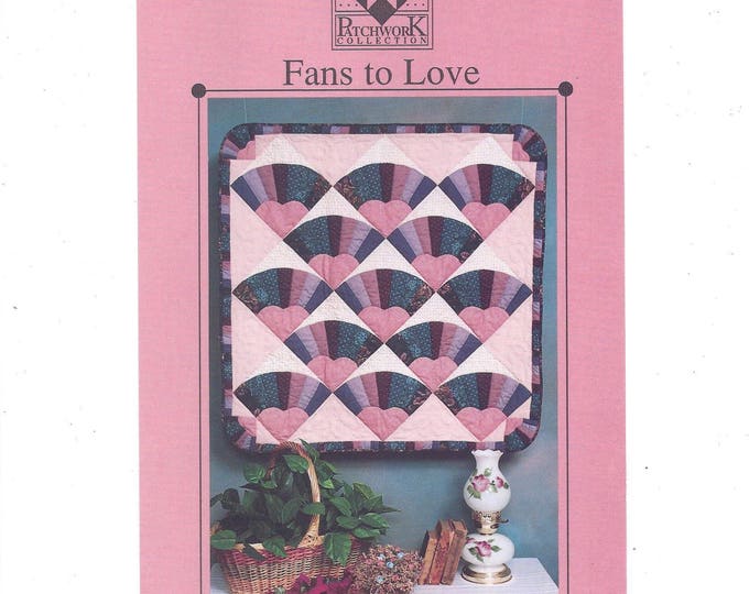 1989 Vintage Fans to Love Quilt Pattern, 36.5 In. Sq, Patchwork ...