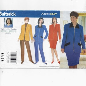 Butterick 5155 Pattern for Delta Burke Design Women's Jacket, Skirt ...