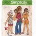 Simplicity 5053 Jiffy Pattern for Girls' Bell Bottom Pants, Shorts ...