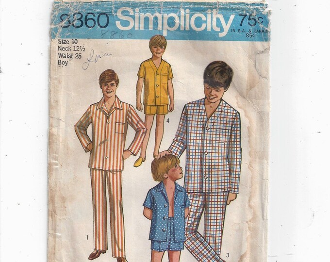 Simplicity 8860 Pattern for Boys' Pajamas in 2 Lengths - Etsy