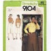 Simplicity 9104 Pattern for Misses' Skirt, Shirt, Size 12, From 1979 ...