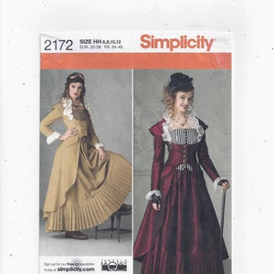 Simplicity 2172 Pattern for Misses' Victorian Costume Coat, Skirt ...