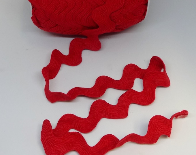 Jumbo Red Rick Rack, 1.4 Inch Wide Poly Fun Trim, BY the YARD, Sewing ...
