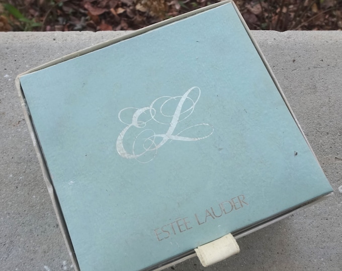 Estee Lauder Youth Dew Bath Powder With Puff, Aqua Square Box, Held 9 ...