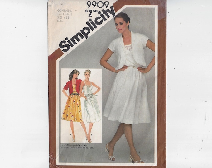 Simplicity 9909 Pattern for Misses' Pullover Sundress, Bolero Jacket ...