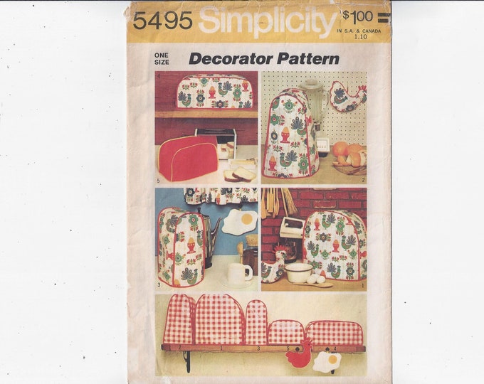 Simplicity 5495 Decorator Pattern for Kitchen Appliance Covers ...