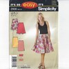 Simplicity 9099 Pattern for Misses' Set of JIFFY Skirts in 3 Lengths ...
