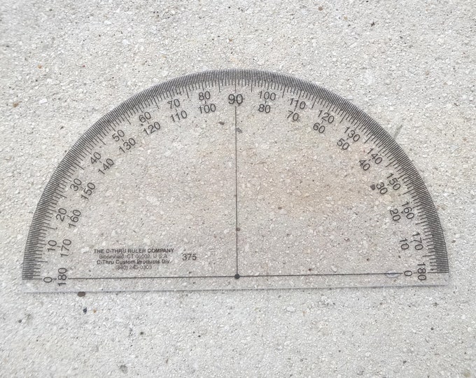 Plastic Half Circle Template, C-thru Ruler Company, 180 Degrees Angle ...