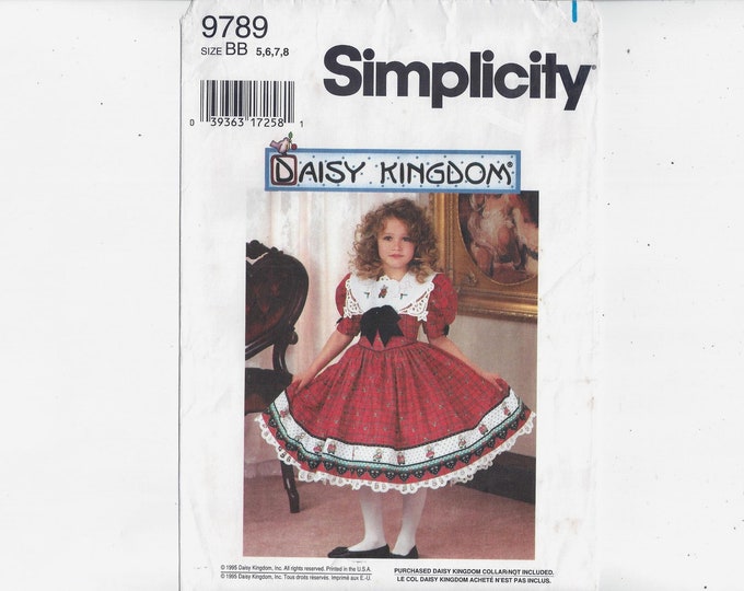 Simplicity 9789 Daisy Kingdom Pattern for Child's Dress, Size 5 (NO 6 7 ...