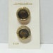 2 Buttons by Streamline on Original Card, Gold With Brown Enamel Center ...